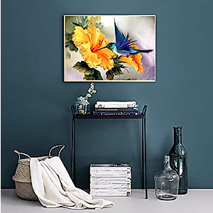 ACANDYL Paint by Numbers Paint by Number for Adults Paint by Numbers Kit for Adults Beginner Hummingbird Paint by Number Kit Acrylic Paint Kit Wall Home Decoration 16x20 Inch