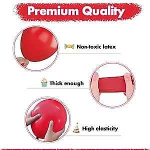 Red White Blue Balloon Arch Kit, Navy Blue Pearl Light Blue Red White Latex Balloons, Blue Red Birthday Balloon Garland, 5 10 18 inch Party Balloons for Baby Shower Birthday Wedding Graduation Party