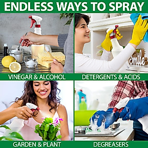 Bar5F Spray Bottle (16oz/2Pack) - Spray bottles for Cleaning Solutions, Wide Chemical Compatibility, FBA-Free, Garden, Grill, BBQ, Adjustable Nozzle