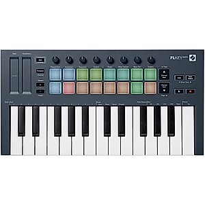Novation FLkey Mini - Portable 25-Key, USB, MIDI Keyboard Controller with FL Studio Integration for Music Production