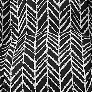 Pillow Perfect Outdoor/Indoor Herringbone Night Tufted Seat Cushions (Round Back), 2 Count (Pack of 1), Black