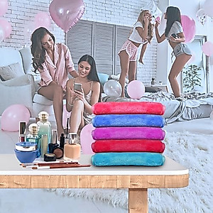 Nugilla Makeup Remover Cloth, 5 Packs Reusable Microfiber Makeup Remover Towels, Face Towel for Women