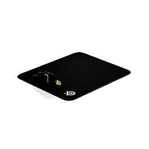 SteelSeries QcK Gaming Mouse Pad - Medium Stitched Edge Cloth - Extra Durable - Optimized For Gaming Sensors - Black