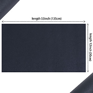 HGUAN Solid Color Faux Leather 12"X53"(30cmX135cm),Faux Leather Sheets Roll Very Suitable for Making Crafts, Leather Earrings, Bows,Sewing (Black)