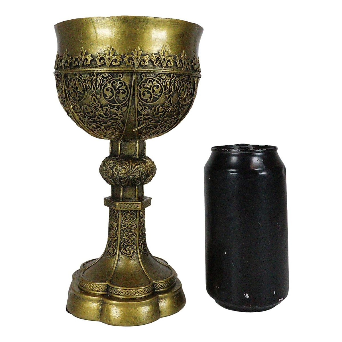 Ebros Decorative Merlin's Holy Grail The Golden Cup Of Life Decorative Chalice Ceremonial Cup Arthurian Legends Medieval Accent Decor