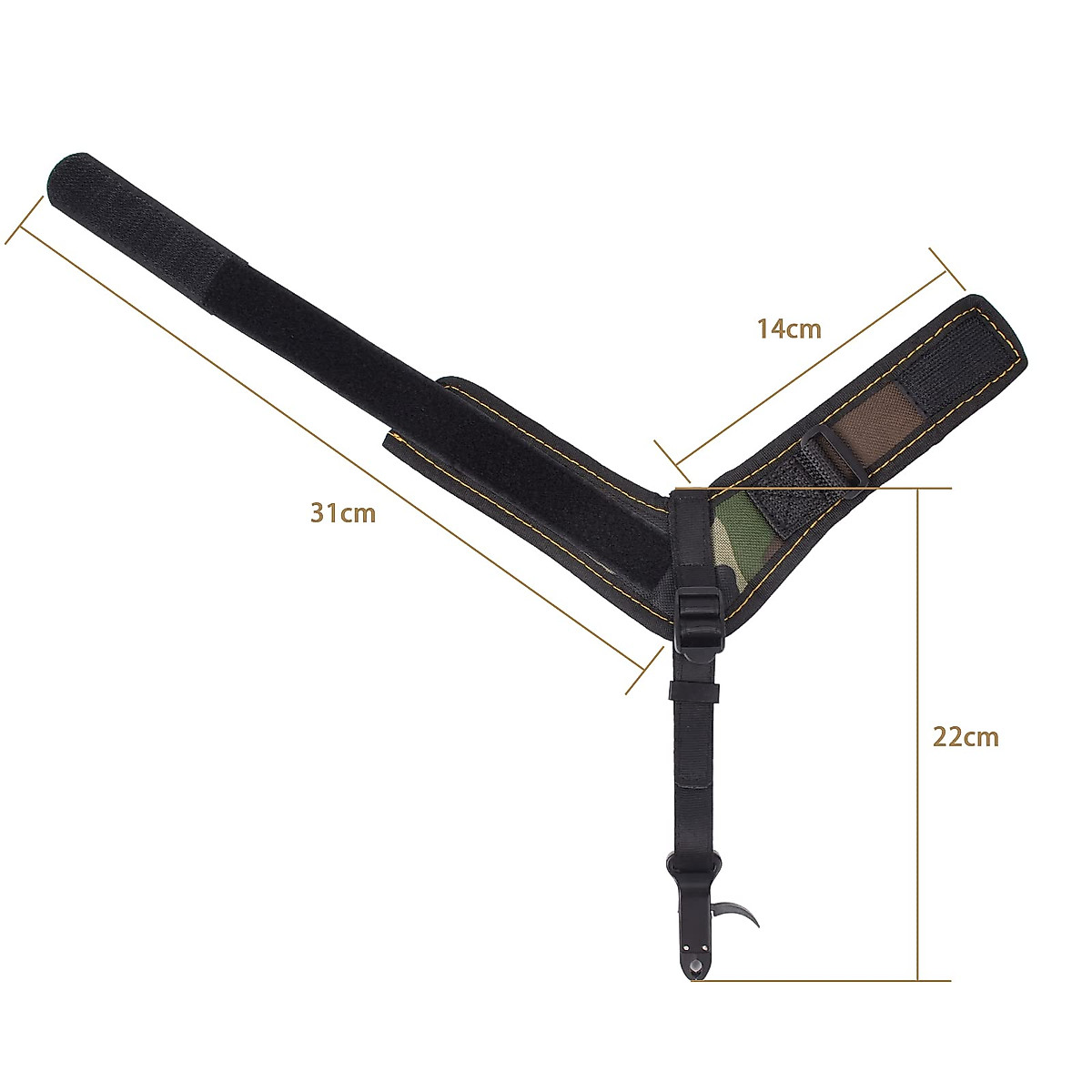 Archery Release Aids Compound Bow Trigger Caliper Shooting Adjustable Camo Wrist Strap Right Left Handed
