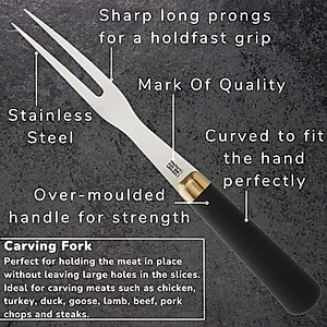 Taylors Eye Witness 5pc Kitchen Knife Block Set - Brooklyn Range Chrome Coloured Bolsters, Finely Ground Razor Sharp Stainless Steel Blades. Soft Grip Handles. Set In Matching Rotating Holder.