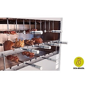 Brazilian Gas Grill for BBQ - 26 Skewers - Professional Grade - BBQ Catering Master