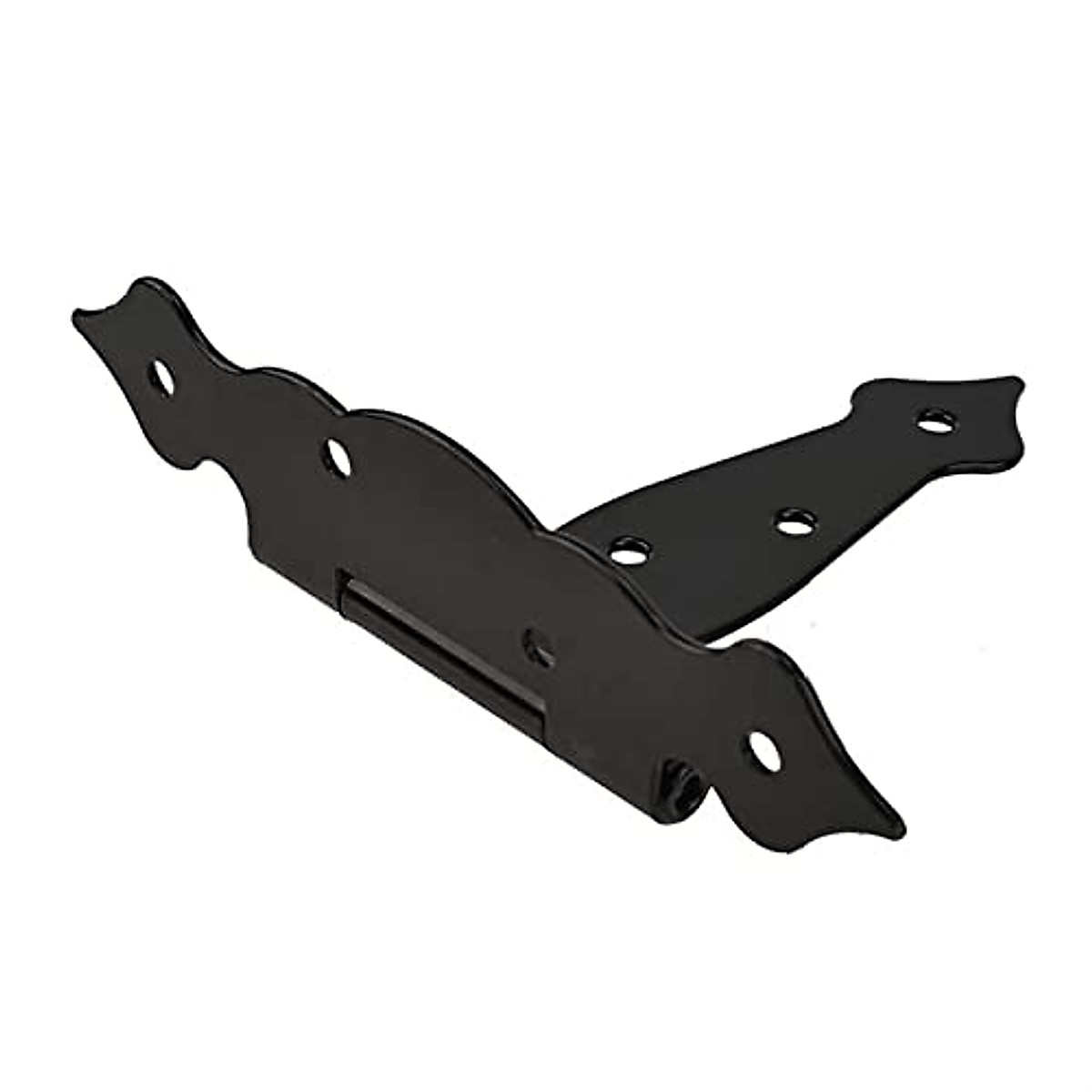 ANNURA Heavy Duty Hinge,Long Strap T Hinge, 4 X 6 Inch Heavy Duty Hinges Black Iron T-Shaped Triangular Slotted Hinges Shed Wood Fence Door Hinges Hardware Door Accessories