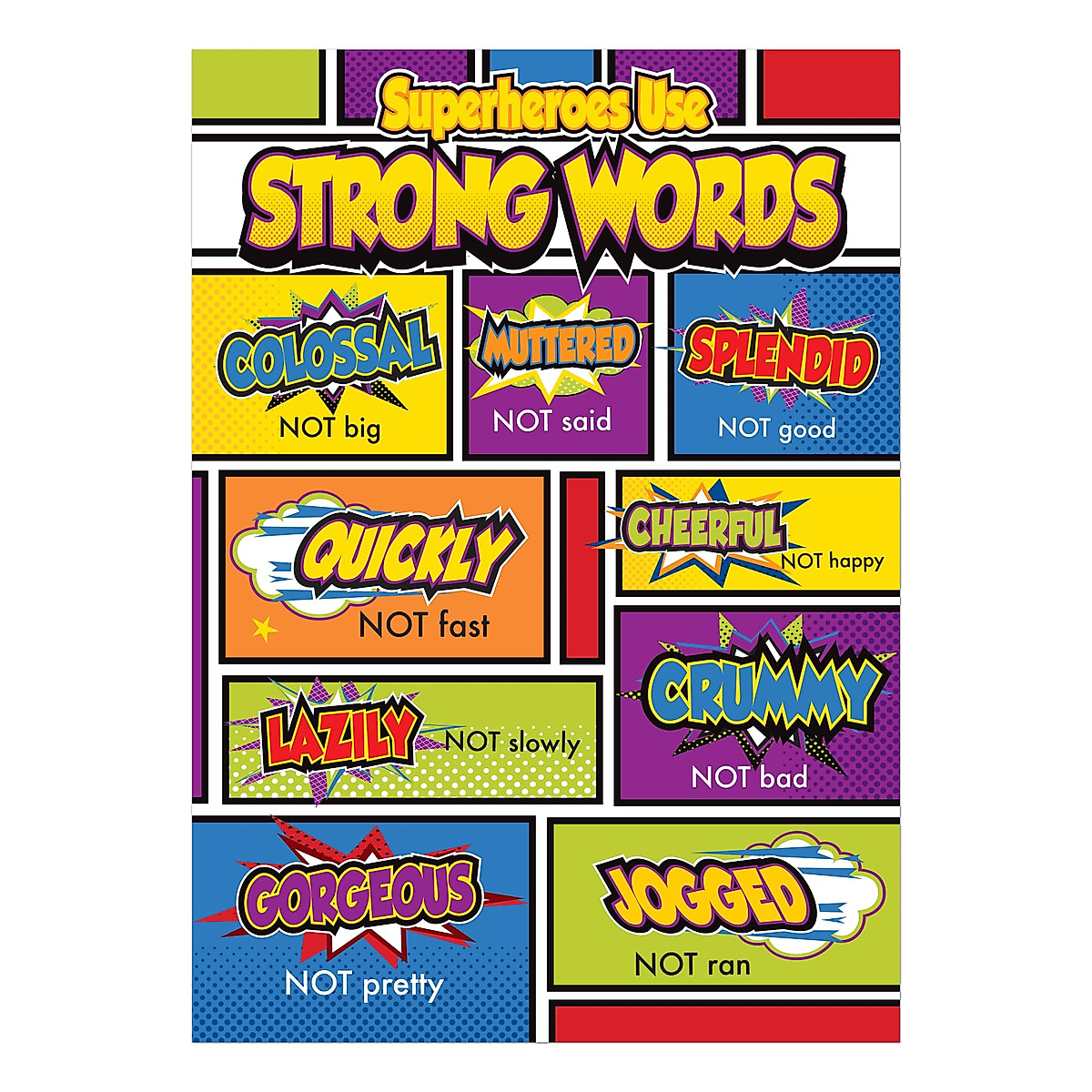 Carson Dellosa Super Power Super Word Choices Bulletin Board Set (110311)
