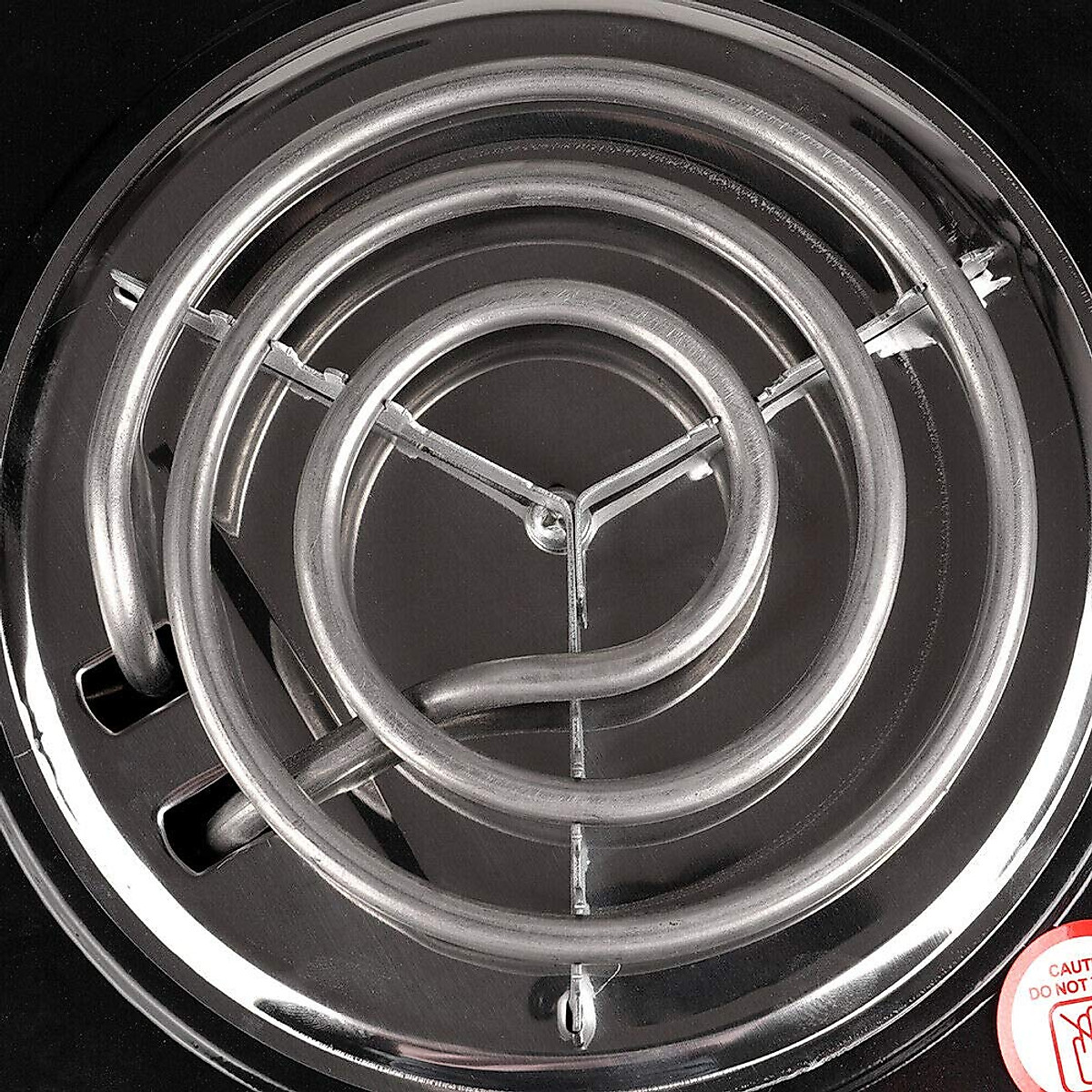 Electric Double Coil Burner, 2000W Electric Hot Burner Portable Stainless Steel Electric Stove with Dual 5 Level Temperature Control, for Home Dorm Office Camping Cooking (Double Coil Burner)