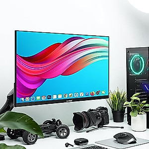 Gawfolk 22 Inch Computer Monitor, 100Hz Ultra-Thin Zero Frame Curved Display, Full HD 1920 x 1080p, HDMI VGA Home Office Business PC Monitor (No Speaker)