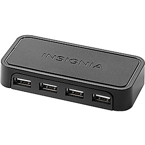 Insignia - 4-Port USB 2.0 Hub - Black