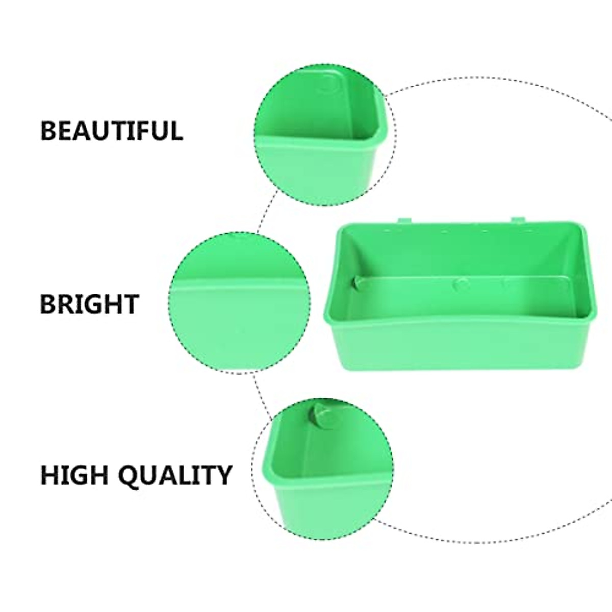BCOATH Bird Cage 4 pcs Conure Accessories Shower Accessory Decor Hanging Bath Supplies Container Parakeet Cockatiel Pet Parrot for Bowl Tub Brid Green Feeding Plastic Cage Bathtubs Bird Bird Feeder
