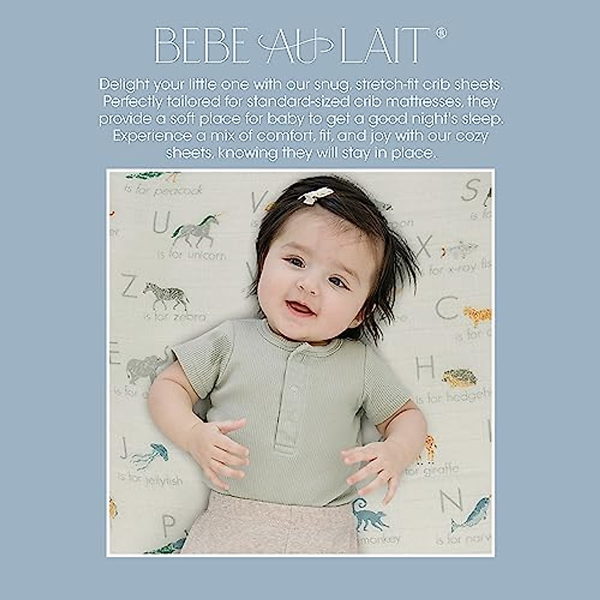 Bebe au Lait Oh-So-Soft Muslin Crib Sheet, Soft Muslin Design, Stylish Pattern - Saguaro Cactus