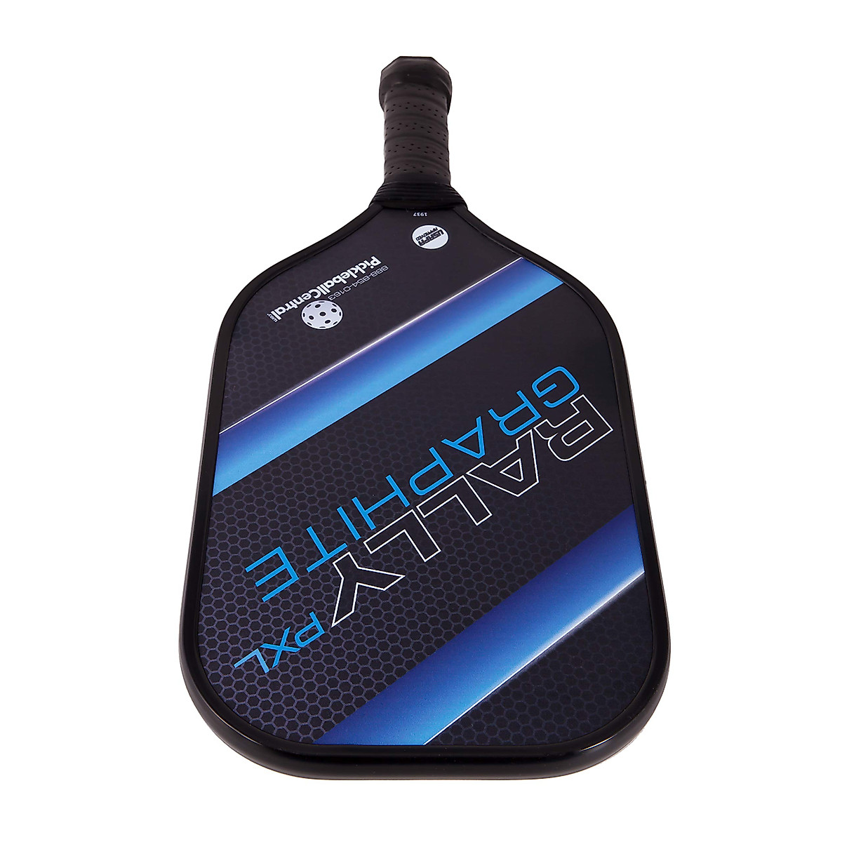 Rally PXL Graphite Pickleball Paddle (Blue) XL Elongated Power & Reach Shape | Standard Grip | Polymer Honeycomb Core and Graphite Face