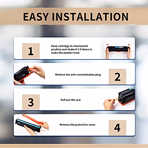 XJI CRG-054H High Capacity Compatible Toner Cartridges Replacement for Canon 054 H, for Color imageCLASS MF641CW MF642Cdw MF644Cdw LBP622Cdw Laser Printer Ink(4 Pack, Black Cyan Magenta Yellow)