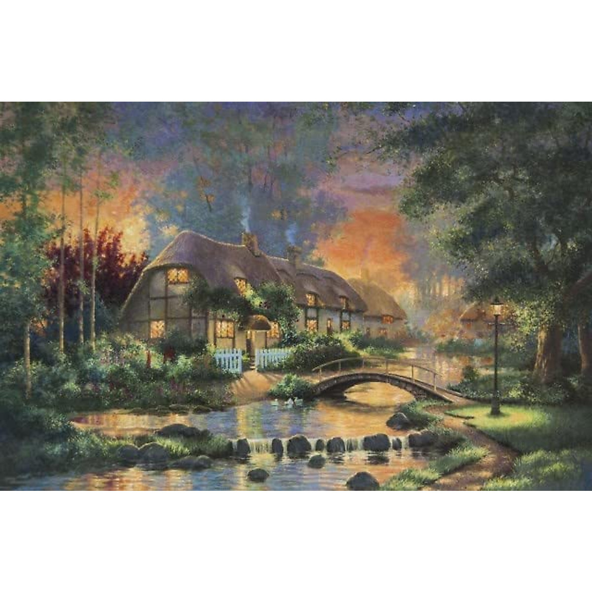 Sunset Stream by Andrew Warden Framed Serigraph