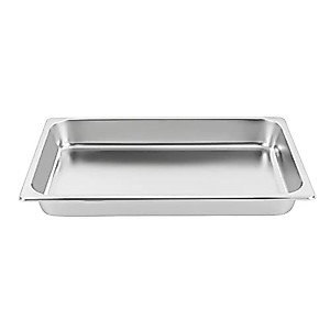 NeNchengLi 4 Pack Stainless Steel Hotel Pans 2.5Inch Deep Steam Table Pans Commercial Food Pan Restaurant food warming pan for Hotel Canteen Restaurant Office Cafeteria Party