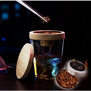 6 X 1Oz Wood Smoking Chip for Cocktail Smoker, add Flavor Wood Chips, Cocktail Flavor Apple, Oak, Pecan, Cherry, Mahogany, pear Wood six Flavors Smoker Woodchips for Blending and BBQ