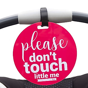 No Touching Car Seat Sign Please Don't Touch Little Me (Baby Safety No Touching Newborn, Baby Car Seat Tag, Baby Preemie No Touching Car Seat Sign) (Green)