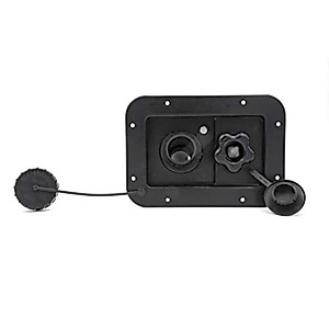 THETFORD RV Camper City/Gravity Water Hatch with Plastic Check Valve Black PN 94223