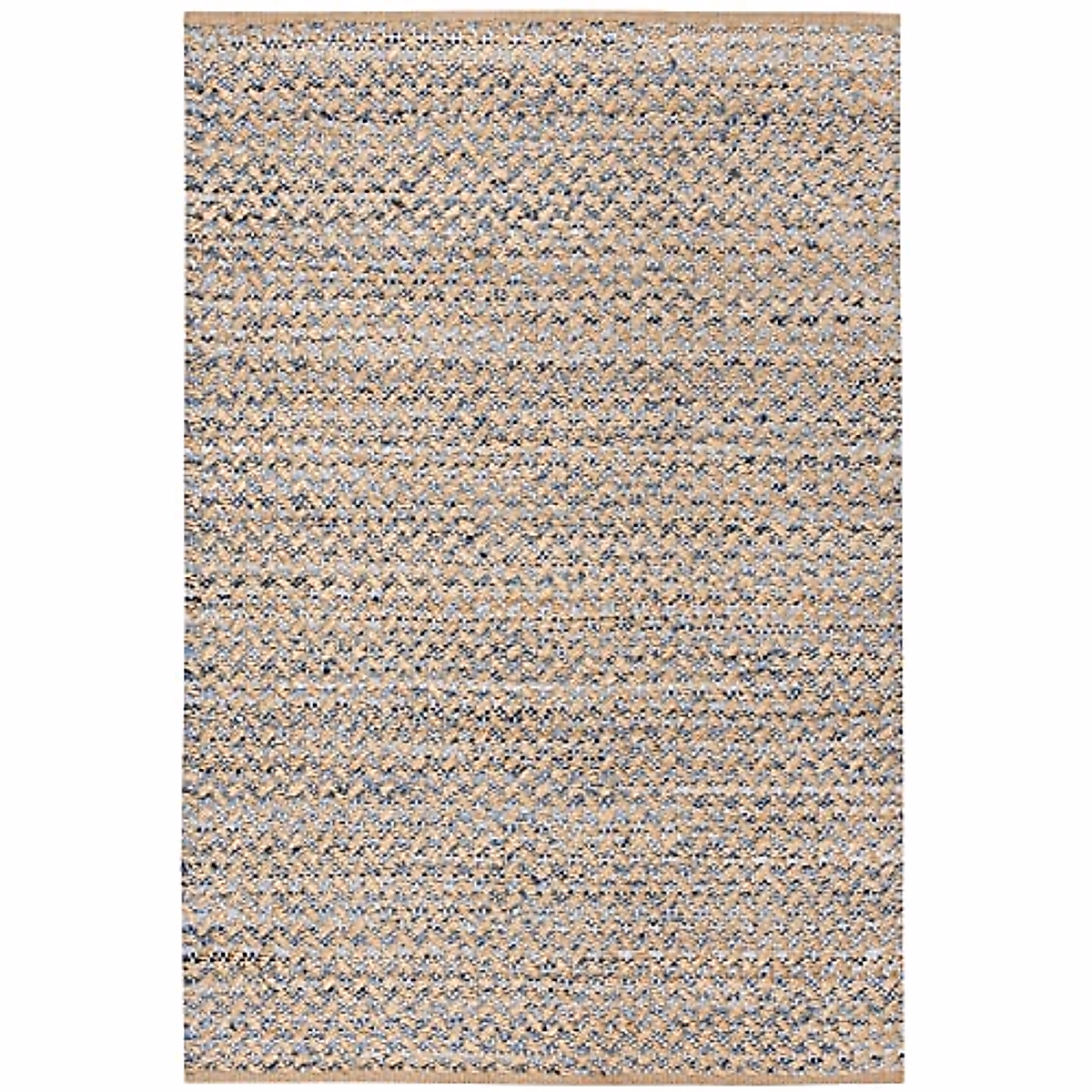 SAFAVIEH Cape Cod Collection 5' x 8' Blue / Natural CAP305M Handmade Coastal Braided Jute Area Rug