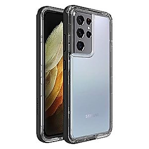 LifeProof NEXT SERIES Case for Galaxy S21 Ultra 5G (ONLY - DOES NOT FIT Non-Plus or Plus Sizes) - BLACK CRYSTAL (CLEAR/BLACK)