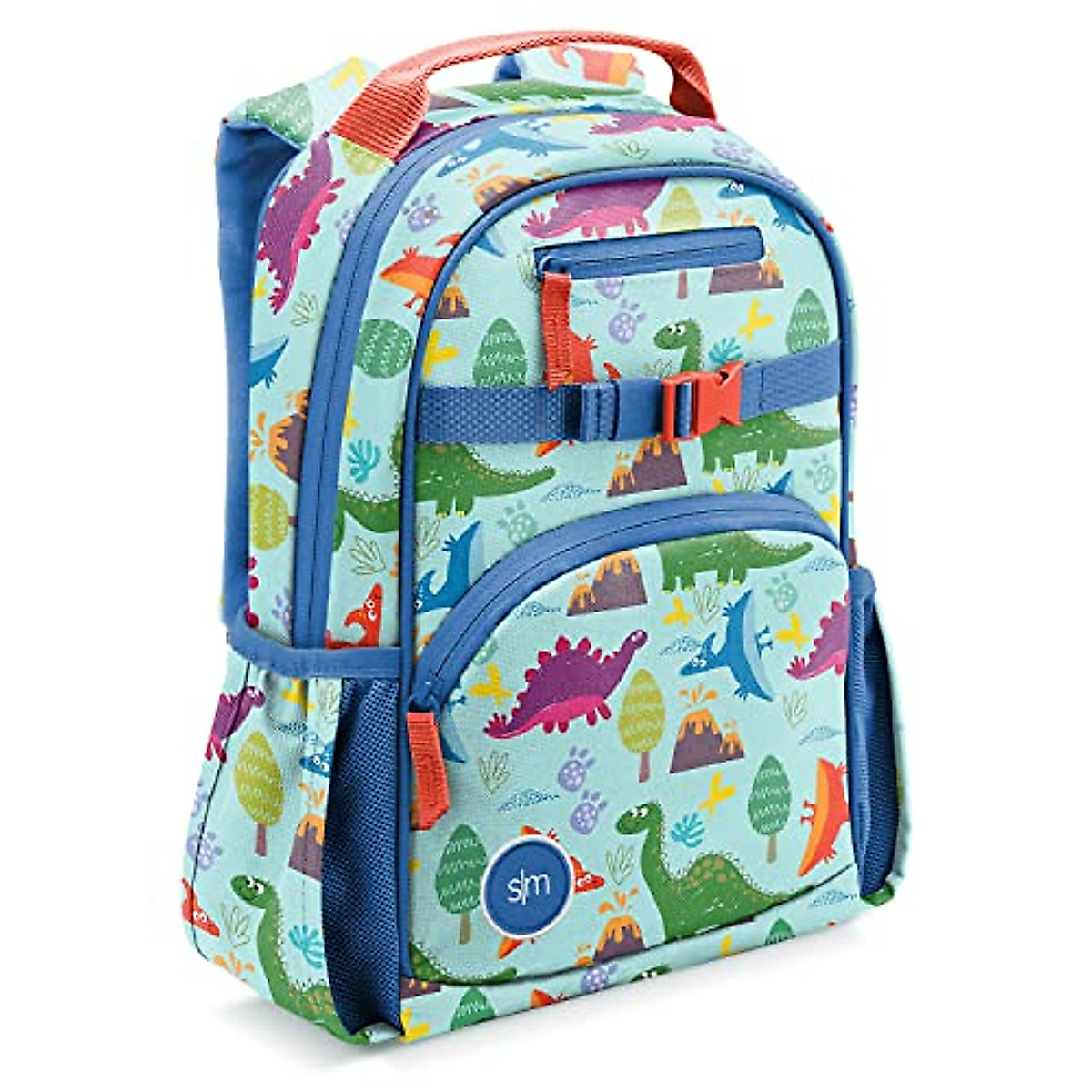 Simple Modern Toddler Mini Backpack for Kids Boys Girls | Preschool Small Backpack | Fletcher Collection | Toddler - Mini (14" tall) | Blue Dino