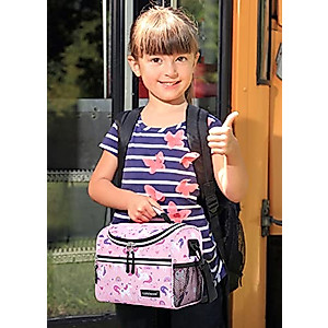 LUREMADE Kids Insulated Lunch Box for Girls Lunch Bag Women Boys Toddler Teen School Daycare Kawaii Cute Travel bags (Magic Unicorns)