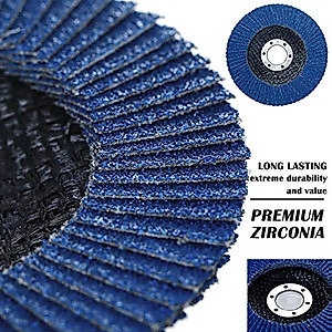 28 Pack 4 1/2 Inch Flap Disc Angle Grinder Sanding Disc 40 60 80 120 Grit Flap Sanding Disc (4 1/2 inch x 7/8 Inch)