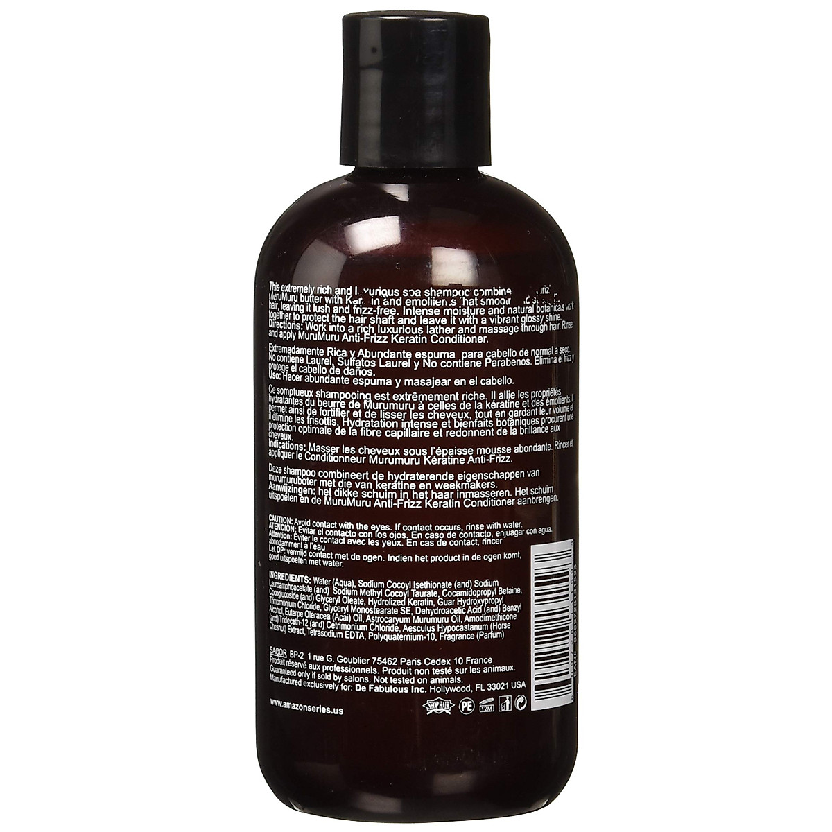 Amazon Series Murumuru Anti-Frizz Keratin Shampoo, 8.5 Ounce