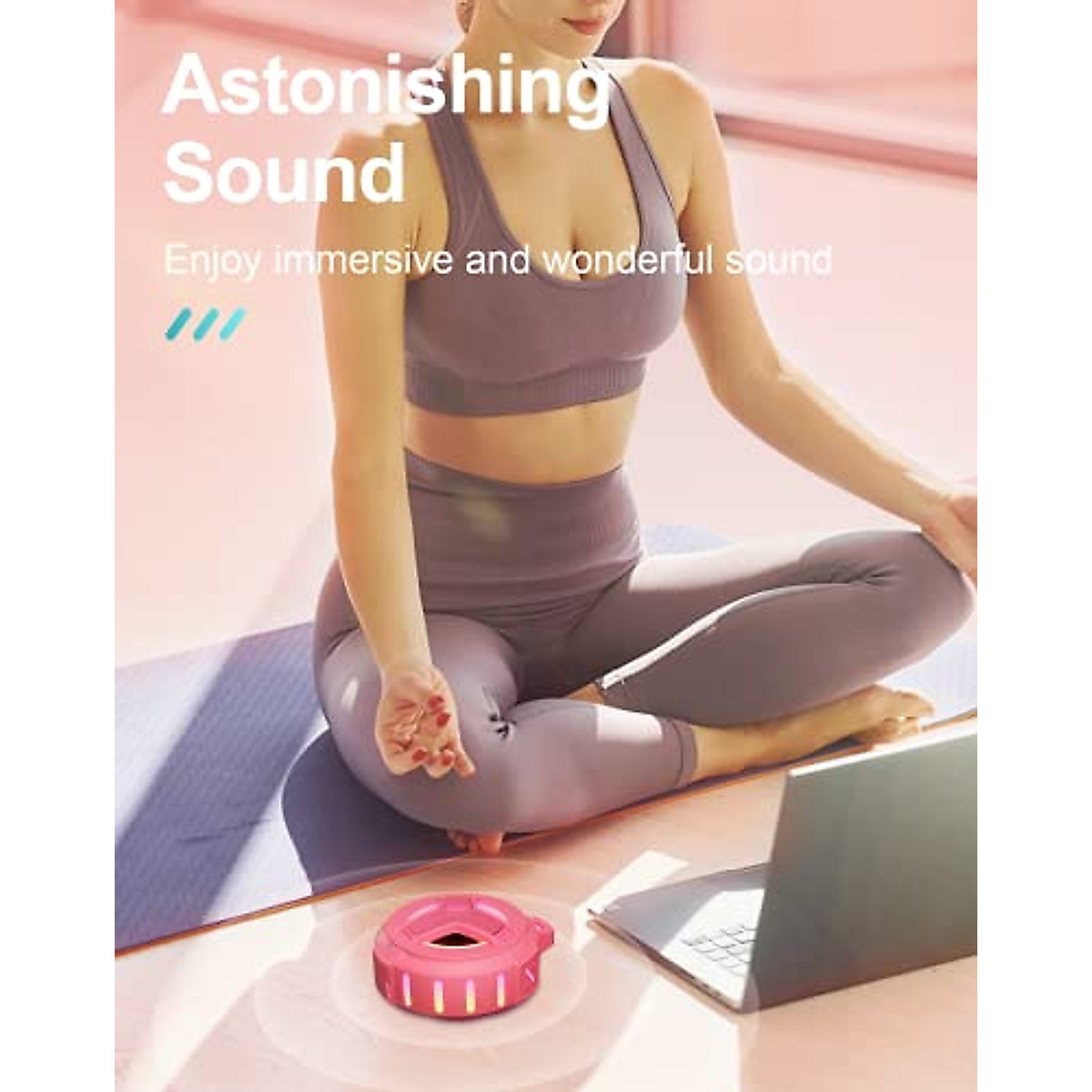 EBODA Bluetooth Shower Speaker, Waterproof Portable Wireless Speakers with Light, IP67 Floating, 2000mAh, Small Portable Speaker for Kayak, Beach, Pool Accessories, Gifts for Girls