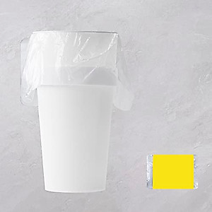 Linkidea Wall Mounted Bathroom Trash Can, Trash Bag Kit, Small Wastebasket with Lid for Shower Room, Modern Tiny Plastic Garbage Bin
