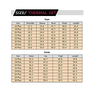 IN'VOLAND Women’s Plus Size Thermal Long Johns Sets Fleece Lined 2 Pcs Underwear Top & Bottom Pajama Set Black