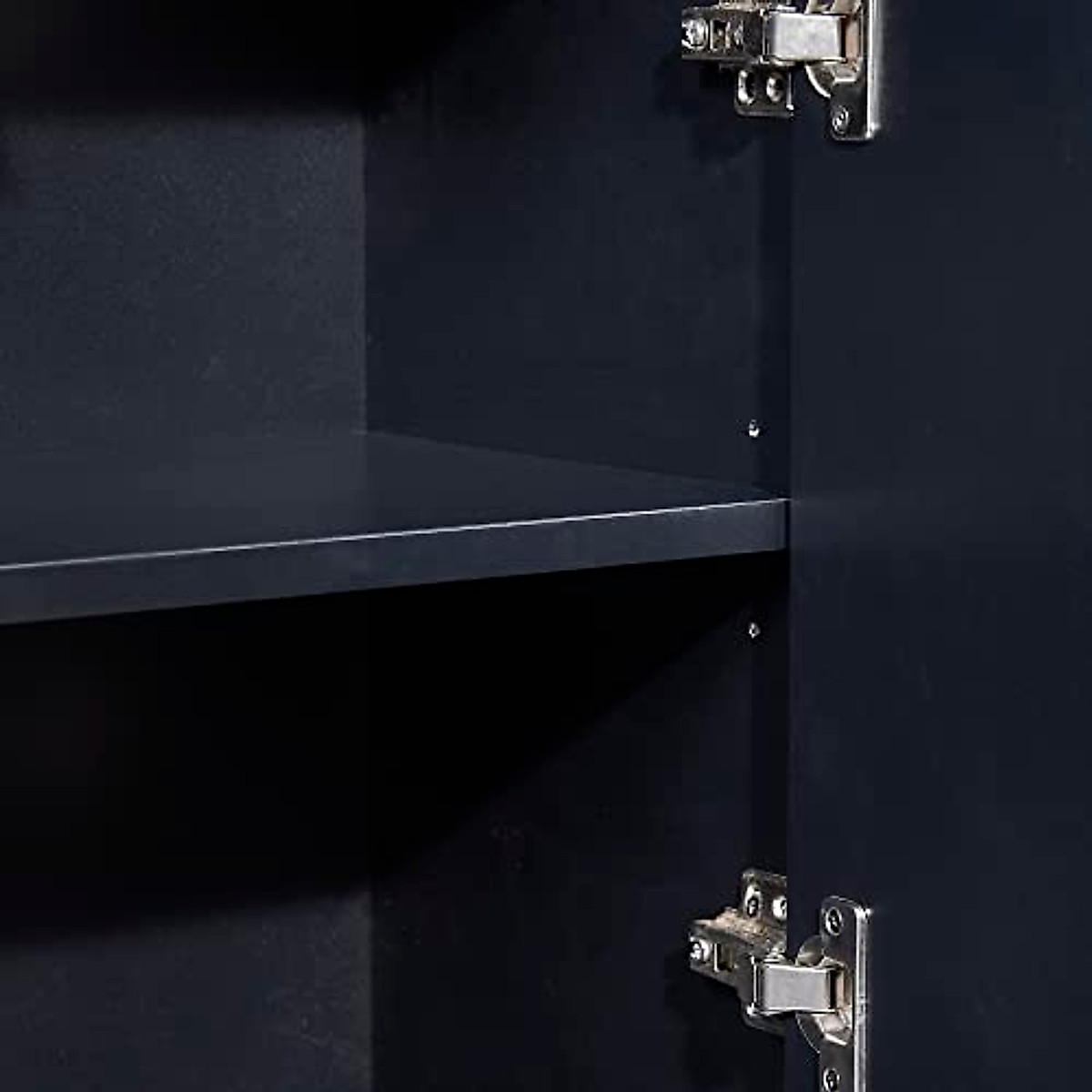 LUMISOL Modern Buffet Table Sideboard Cabinet Credenza, Living Room Cabinets Large Buffet Cabinet with Storage for Kitchen Dining Room, Black and Gold Buffet