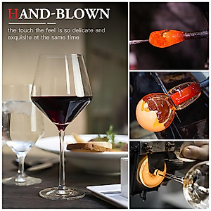 Cyrelwing Large Red Wine glasses set of 4-28oz Extra Large Red Wine Glasses set of 4 with stem-Hand Blown Crystal Big Red Wine Glasses-Light,Thin,Wine tasting Large Cabernet Sauvignon Glasses