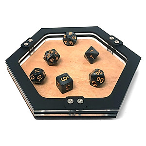 C4Labs Mini Personal Size Hexagon Gaming Dice Tray-7"x5.5"