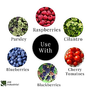 JAK Industrial 42 Pack - 6 Ounce Clear Plastic Vented Berry Containers with Clamshell Lids - For Blueberries, Raspberries, Blackberries