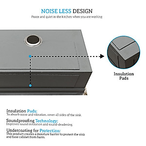 KABCO K-SSZRIS1 32 Inch 16 Guage Undermount kitchen sink Zero Radius Single Bowl stainless steel Finish kitchen sink 32"L X 19"W X 10"D Inch