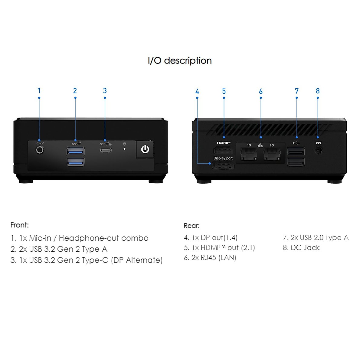MSI Cubi B0A9 Mini Form Factor Business Desktop, Intel N200 Processor, 32GB RAM, 1TB SSD, Wi-Fi 5 and Bluetooth, Display Port, HDMI, RJ-45, USB 3.2 Gen 2, VESA Mount, Windows 11 Pro, Black