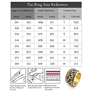 Jstyle 4Pcs Stainless Steel Signet Biker Rings Set Cuban Chain Spinner Ring Vintage Celtic Knot Band Rings Beveled Polished Edge Comfort Fit 9