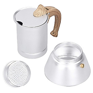 Stovetop Coffee Maker, 150ml Coffee Maker Moka Pot Stainless Steel Coffee Pot Induction Cooker Use Home Supplies