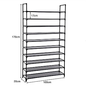 Shoe Rack 10 Tiers Shoe Organizer Shelf Shoe Cabinet Saving Space Entryway Shoe Rack Storage Holder Home Dorm Shoe Rack Shoe Storage Cabinet
