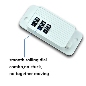 ArbaroClara Fridge Door Lock Child Safety, Heavy Duty Kidsproof Coded Locker Combination Without Keys, Baby Proof Refrigerator Latch for Freezer Cabinet, 2Pack White