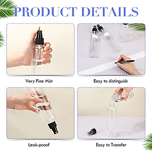 Eccliy 32 Pcs 8 oz Spray Bottles Fine Mist Spray Bottles Clear Empty Plastic Travel Bottles Refillable Mist Sprayer with Spray Cap for Oils Travel Perfumes(Transparent,Clear)