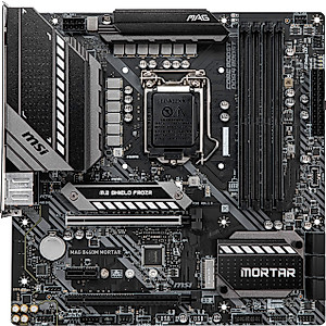 MSI MAG B460M Mortar Gaming Motherboard (mATX, 10th Gen Intel Core, LGA 1200 Socket, DDR4, CFX, Dual M.2 Slots, USB 3.2 Gen 1, 2.5G LAN, DP/HDMI)