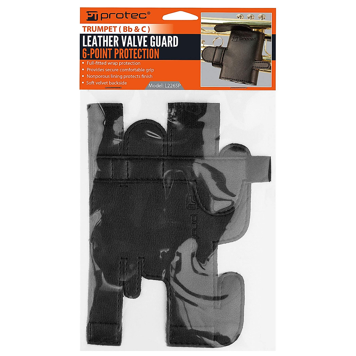 Pro Tec L226SP Trumpet 6-Point Leather Valve Guard