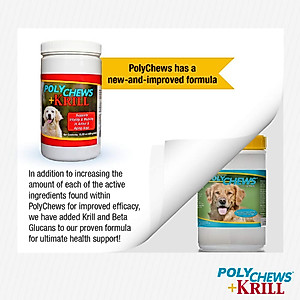 Polychews Bimeda Advanced Formula with Krill and Beta Glucans, Soft Chews for Joint Support and Overall Health, 120ct