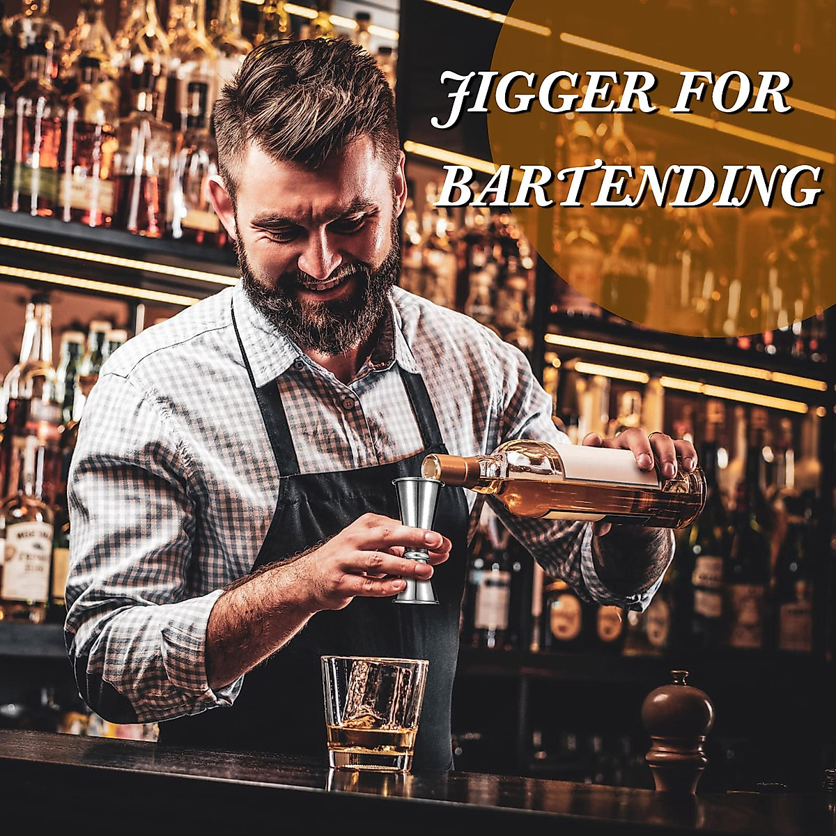 9 Pieces Jigger for Bartending Cocktail Jigger 2 oz 1 oz, 304 Stainless Steel Shot Glass Measuring Cup Shot Measure Jigger Double Japanese Jigger for Bartender Bar Supplies